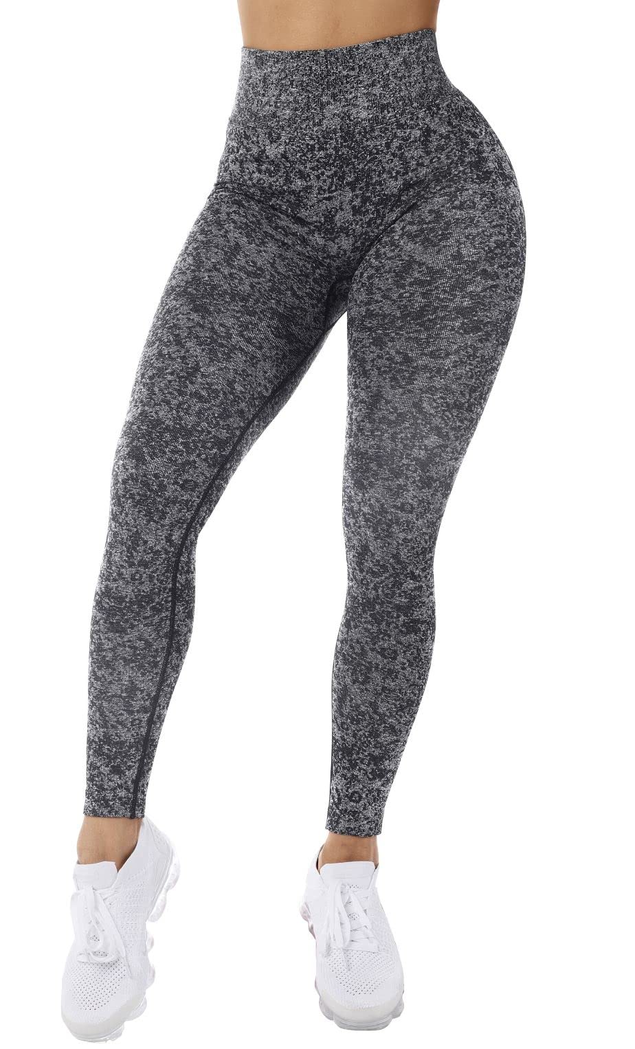 JIHANNA Women's High Waist Workout Gym Vital Seamless Leggings Workout Yoga Pants Stretchy Material (as1, Alpha, s, Regular, Regular, Light Gray)