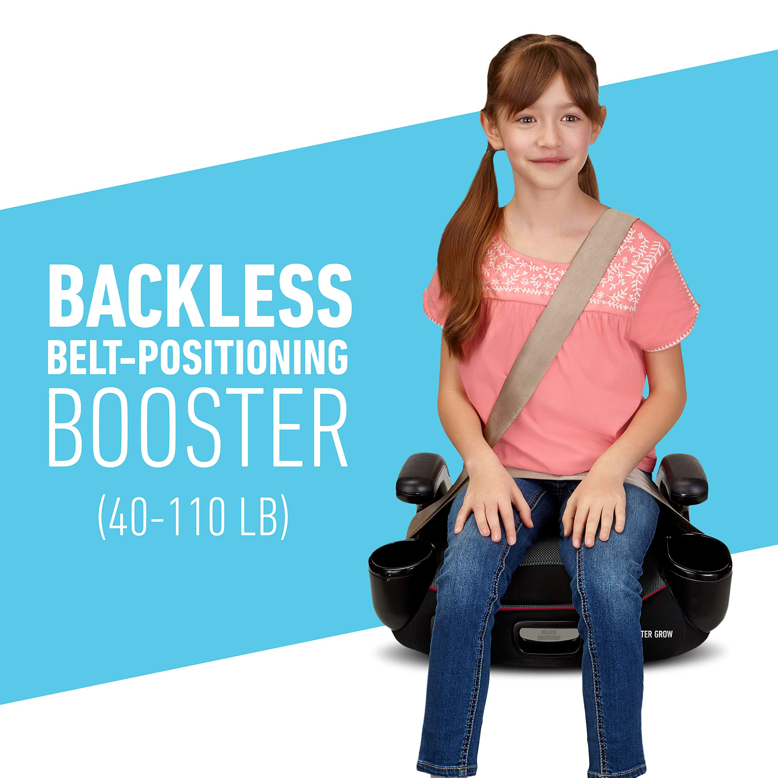 Graco TurboBooster Grow High Back Booster Seat, Featuring RightGuide Seat Belt Trainer, West Point 1 Count (Pack of 1)