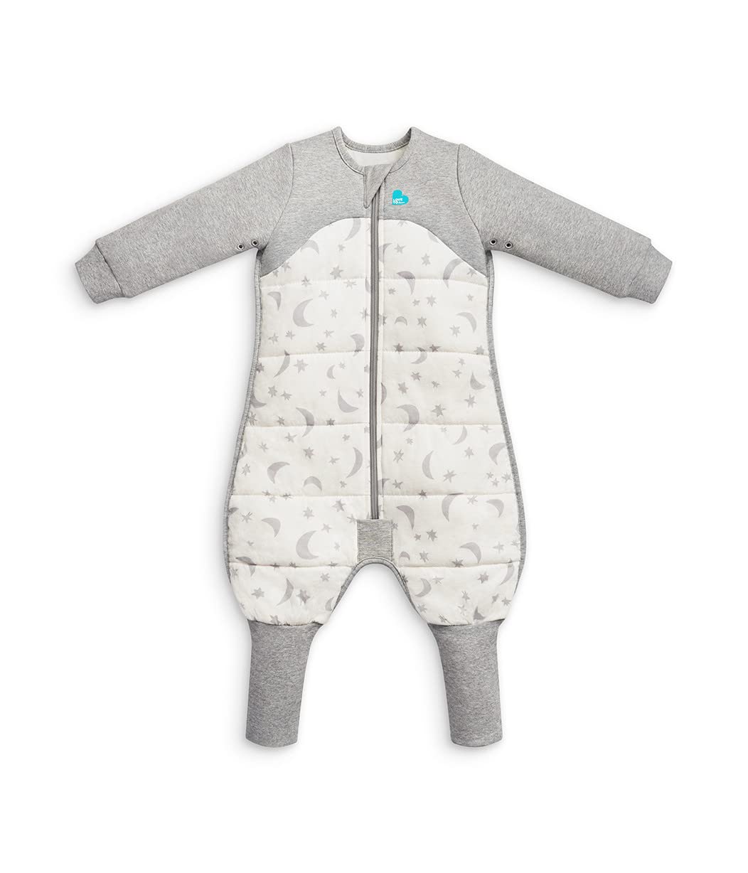 Love to Dream Warm Baby Sleep Suit (6-12 Mo), Super Soft Temp Regulating Sleeping Suit, 2.5TOG Warm Wearable Blanket, White