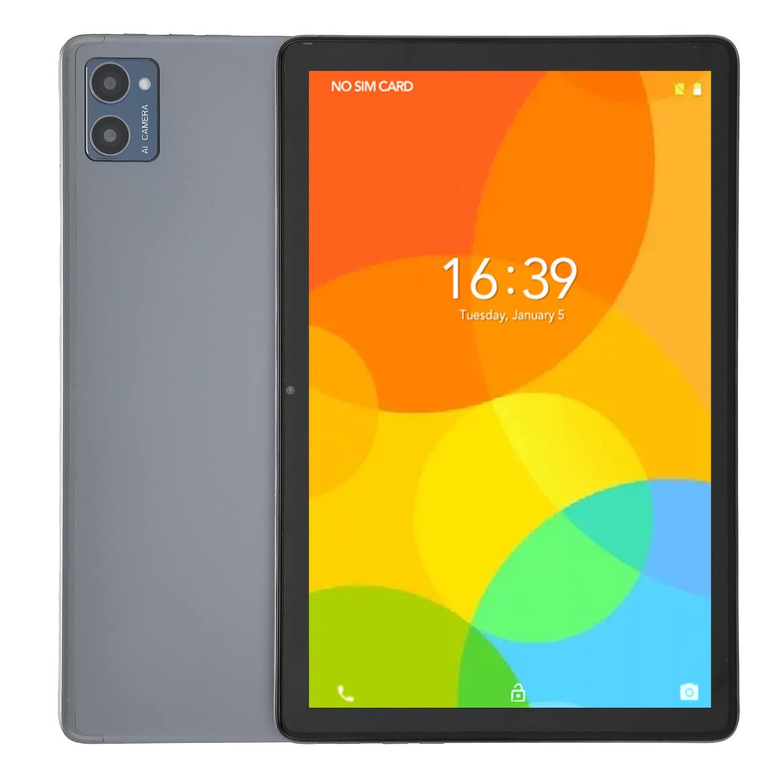 Honio 10.1 Inch Tablet, FM Radio Dual Speakers Octacore HD Tablet US Plug 100β240V 8GB RAM 128GB ROM for Learning (Grey)