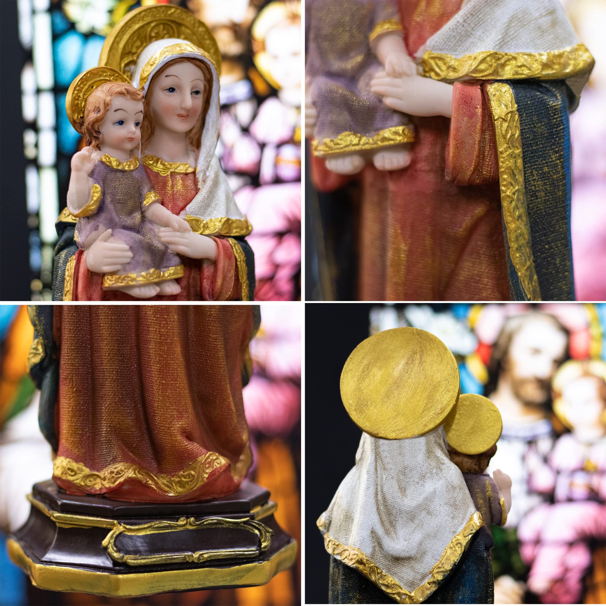 KI Store Blessed Virgin Mary and Baby Jesus Christ Figure 12-Inch Madonna with Child Jesus Statue