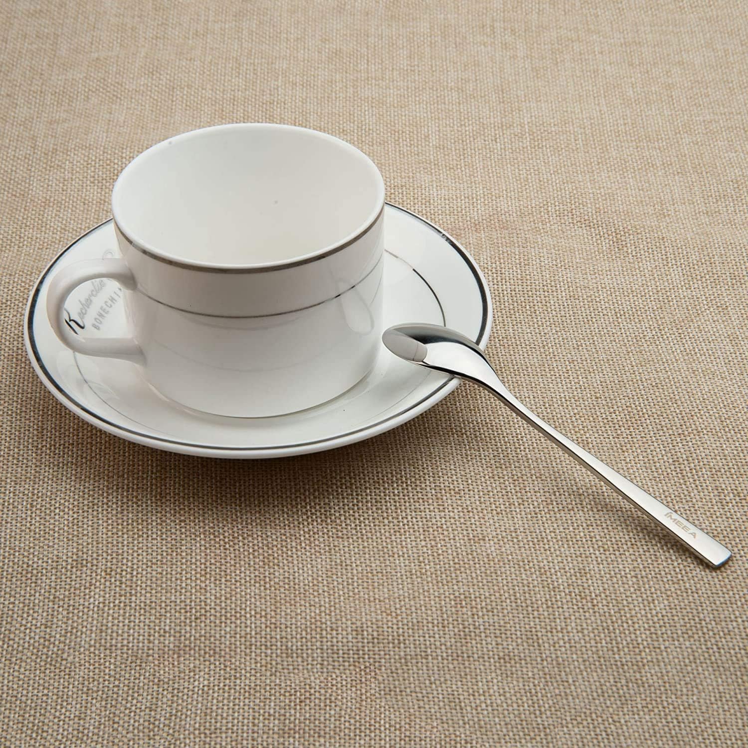 IMEEA Demitasse Spoons Espresso Spoons SUS304 Stainless Steel Small Tea Spoon 4.5 Inch, Set of 6