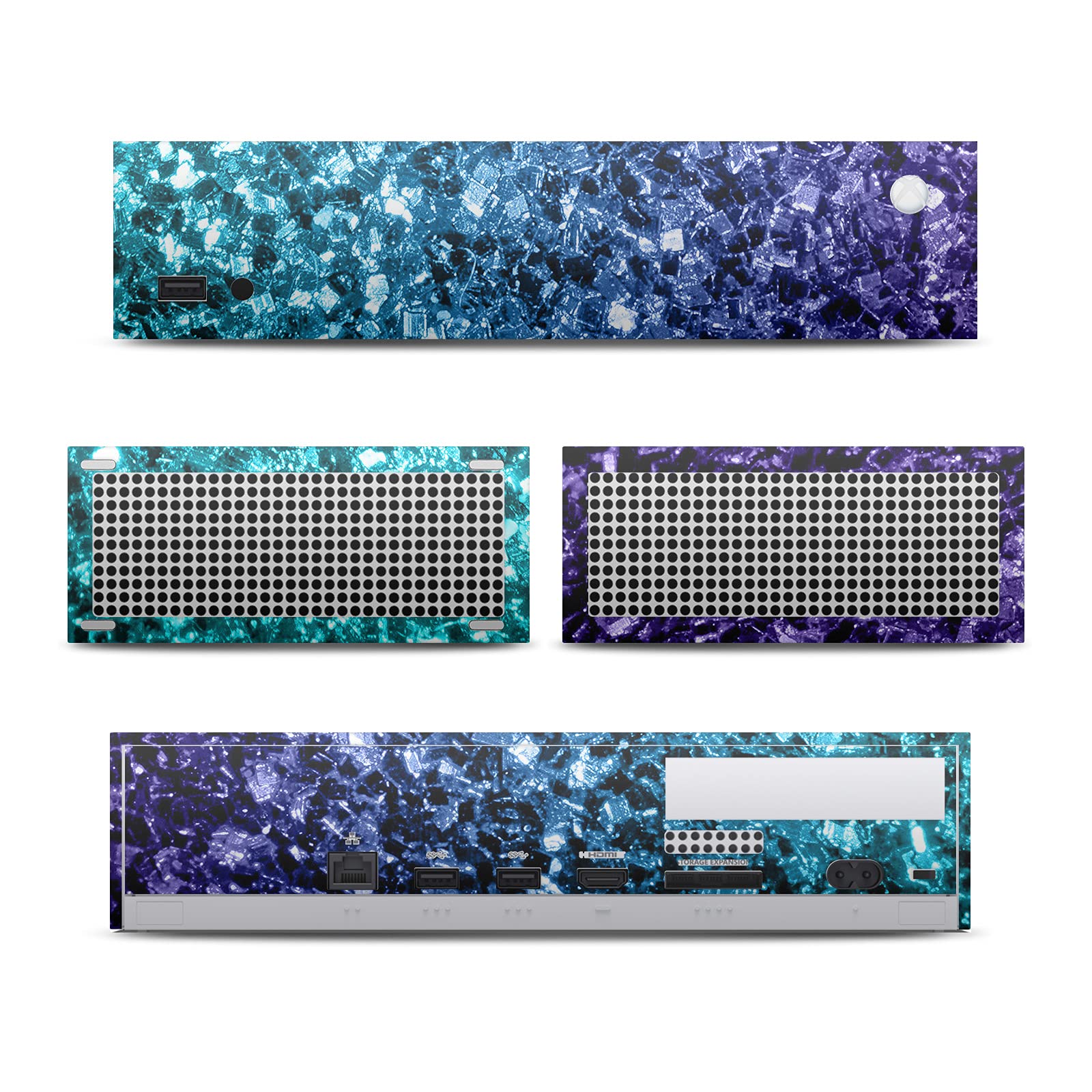 Head Case Designs Officially Licensed PLdesign Aqua Blue Art Mix Matte Vinyl Sticker Gaming Skin Case Cover Compatible with Xbox Series S Console