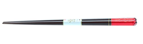 Ishida Chopsticks Made in Japan Aclear Lacquer Cut Perforated Pine Needles Wooden (Natural Wood) Red 8.5 inches (21.5 cm)