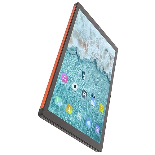 Honio HD Tablet 5G WiFi 3 Card Slots Aluminum Alloy 10.1 Inch 4GB RAM 64GB ROM Orange Family Tablet (US Plug)