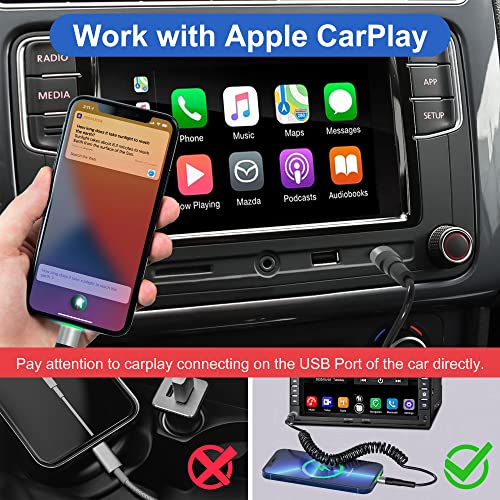 KETAKY Plus Coiled USB C to Lightning Cable MFi Certified & CarPlay Compatible Spring Retractable iPhone Charging Cord 20W PD Fast Charge | Data Sync for iPhone 14|13|12|11 Pro|X|iPad|iPod