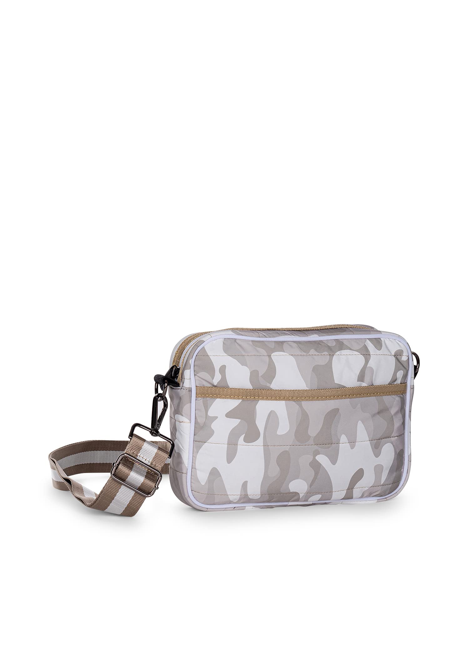 Haute Shore - Drew Crew Crossbody Beige Camo W Taupe & White Stripe