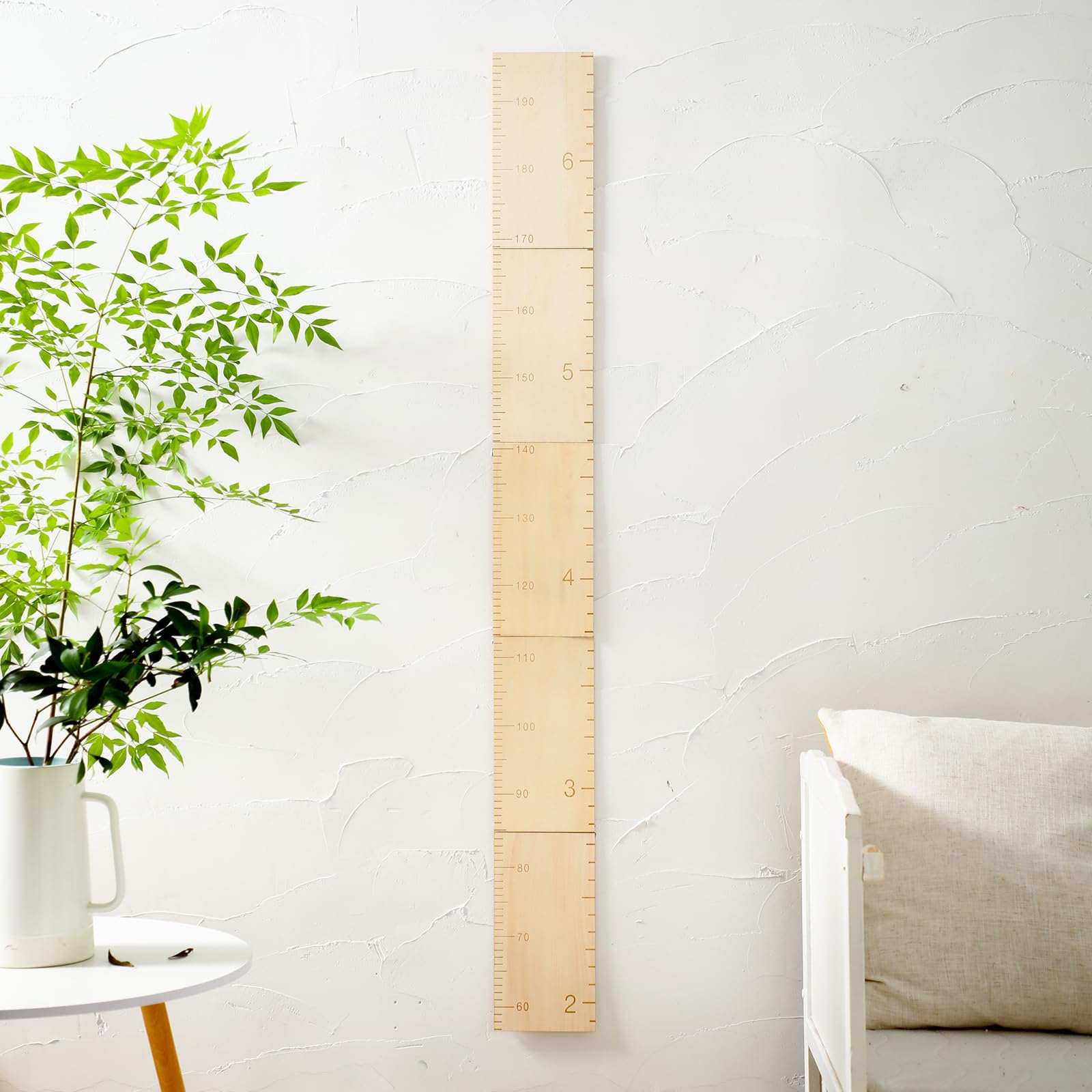 Height Growth Chart - Wood Height Chart for Kids Natural Wood Height Measurement for Wall, Accurate, Easy-to-Use, and Stylish 1