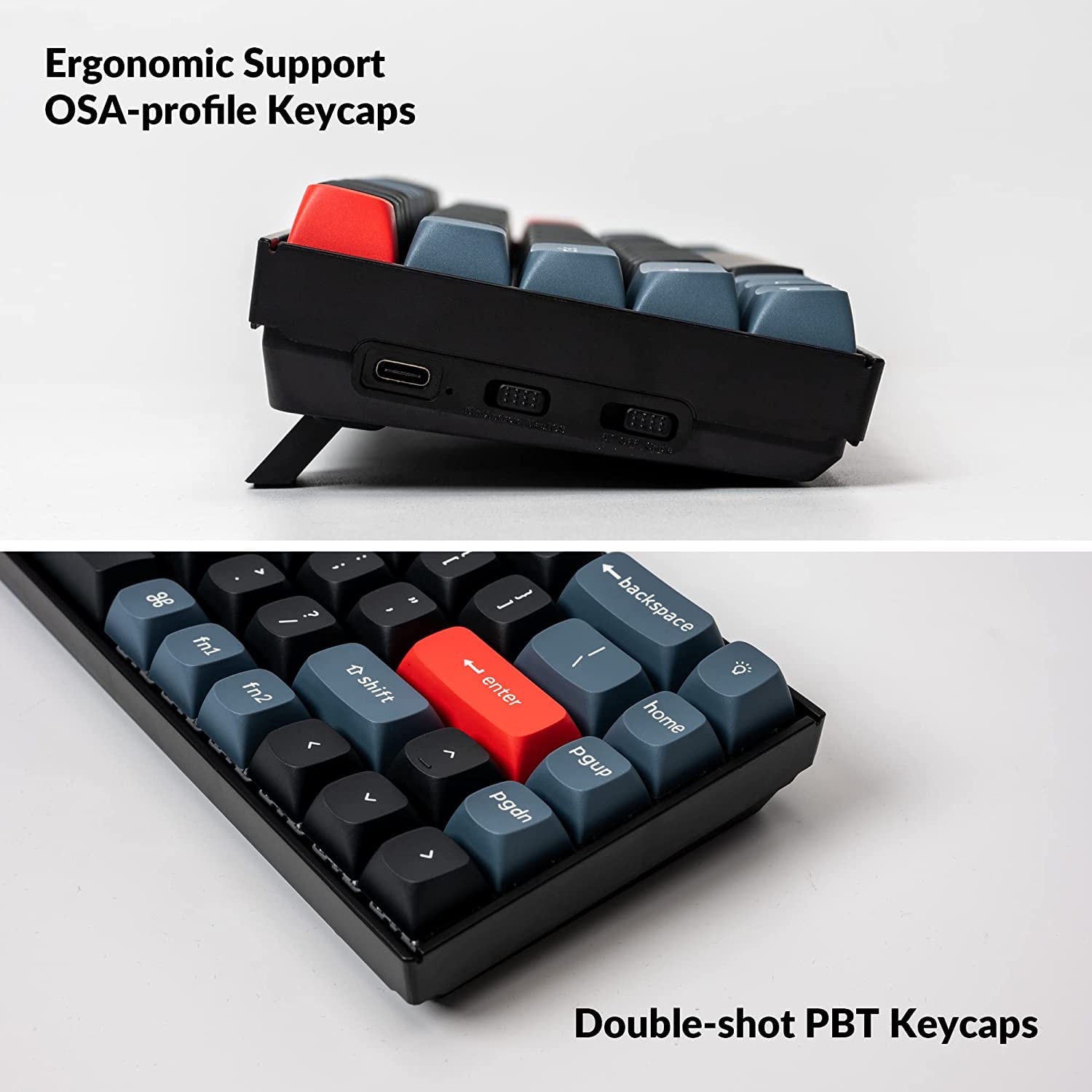 Keychron K6 Pro QMK/VIA Wireless Mechanical Keyboard, Hot-Swappable Custom Programmable Macro Wired Keyboard with Keychron K Pro Red Switch, White Backlit, PBT Keycaps for Mac Windows Linux