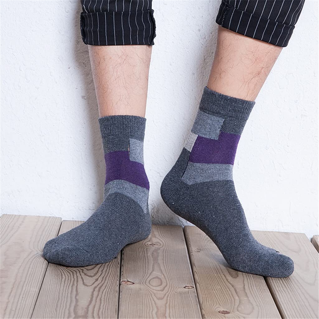 JIESEING 5 Pairs/Lot Socks Male Winter Warm Cashmere Breathable Casual Socks Mens Gift Socks