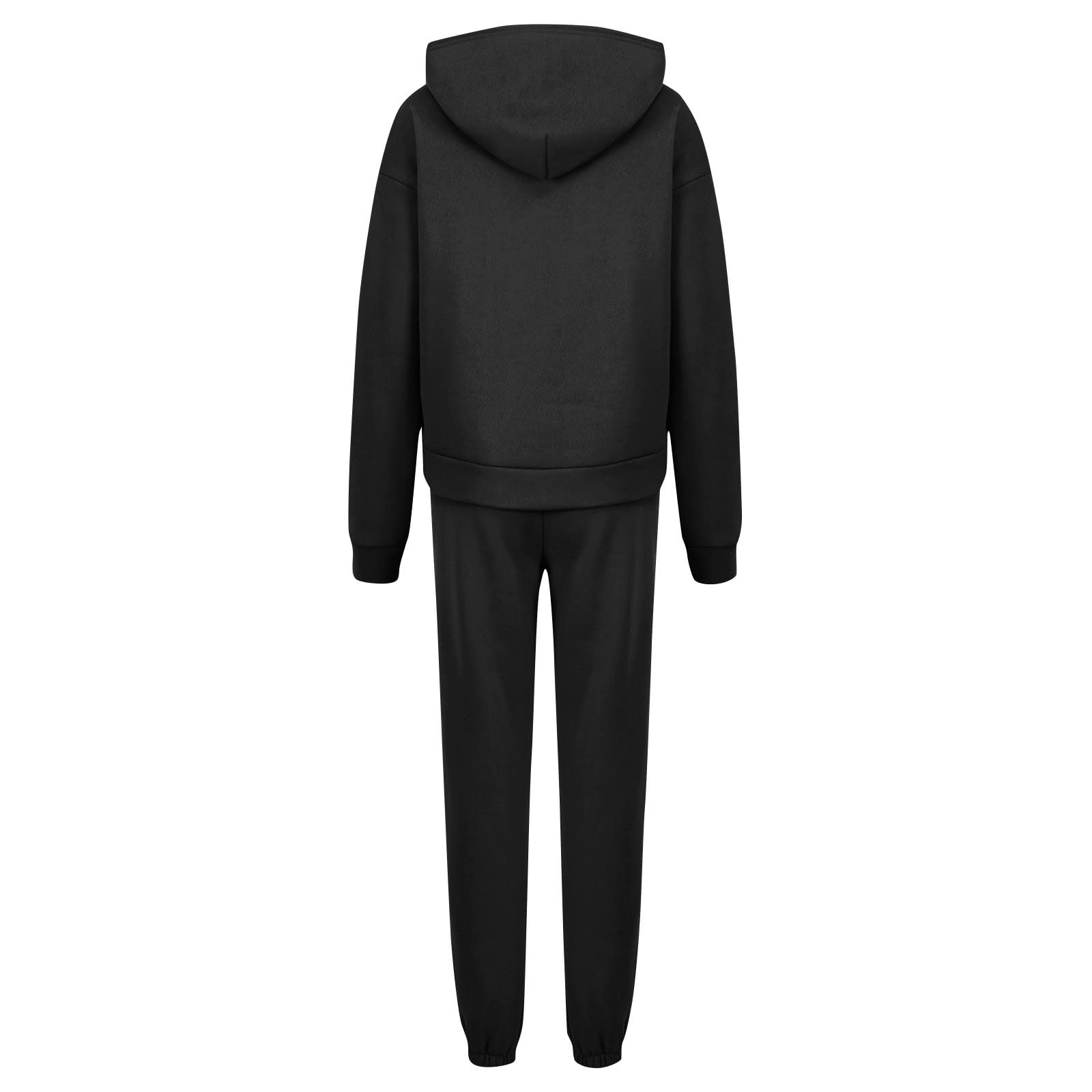 Jielayou Sweatsuit for Women 2 Piece Outfits Sets Plus Size Casual Hoodie Sweatshirt and Sweatpants Tracksuit Lounge Set