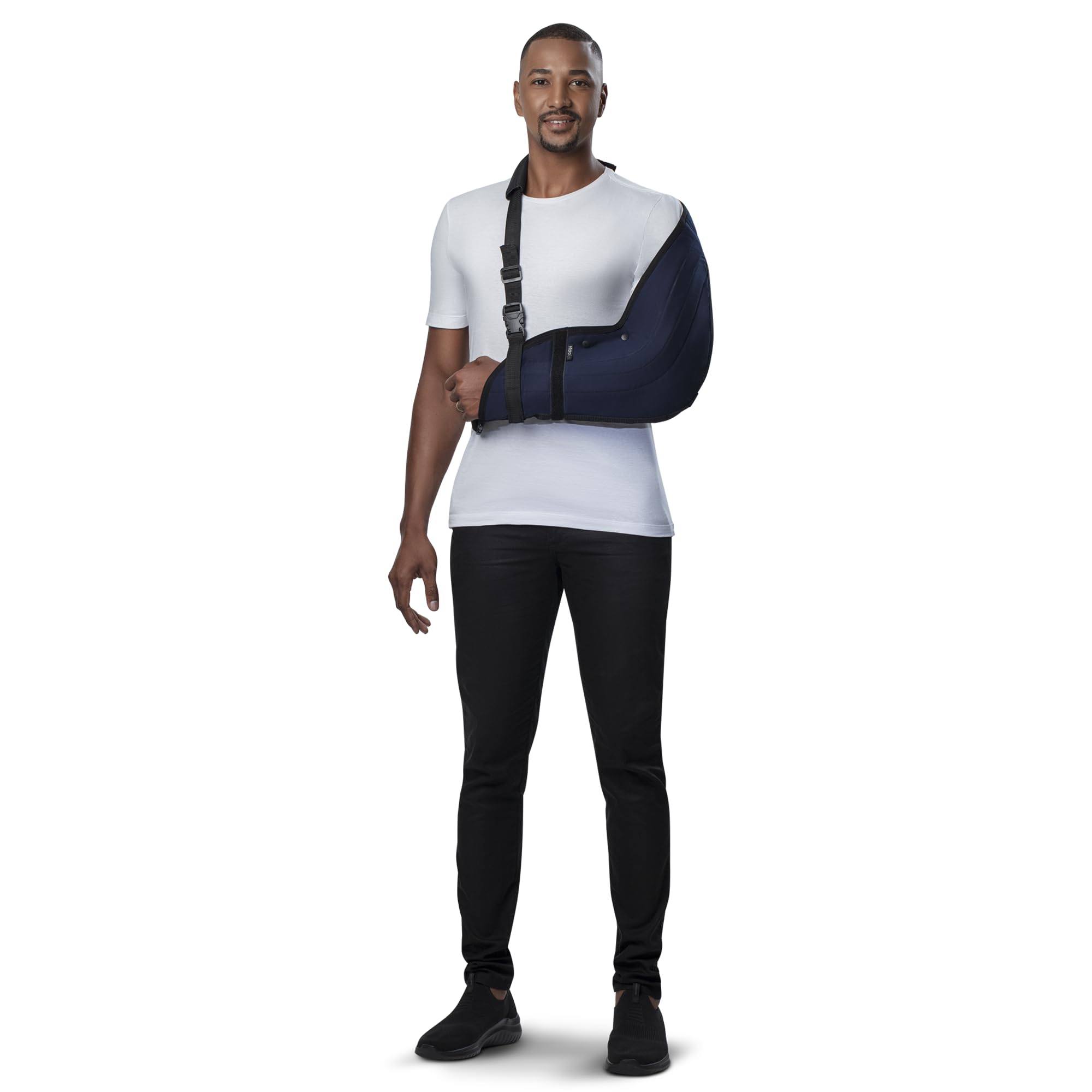 HIDROLIGHT - Immobilizer Arm Sling for Upper Limb Injuries - Arm Brace for Left and Right, Bursitis Elbow Brace, Arm Support Straps - Shoulder Support Immobilizer for Rotator Cuff - Black, X-Small