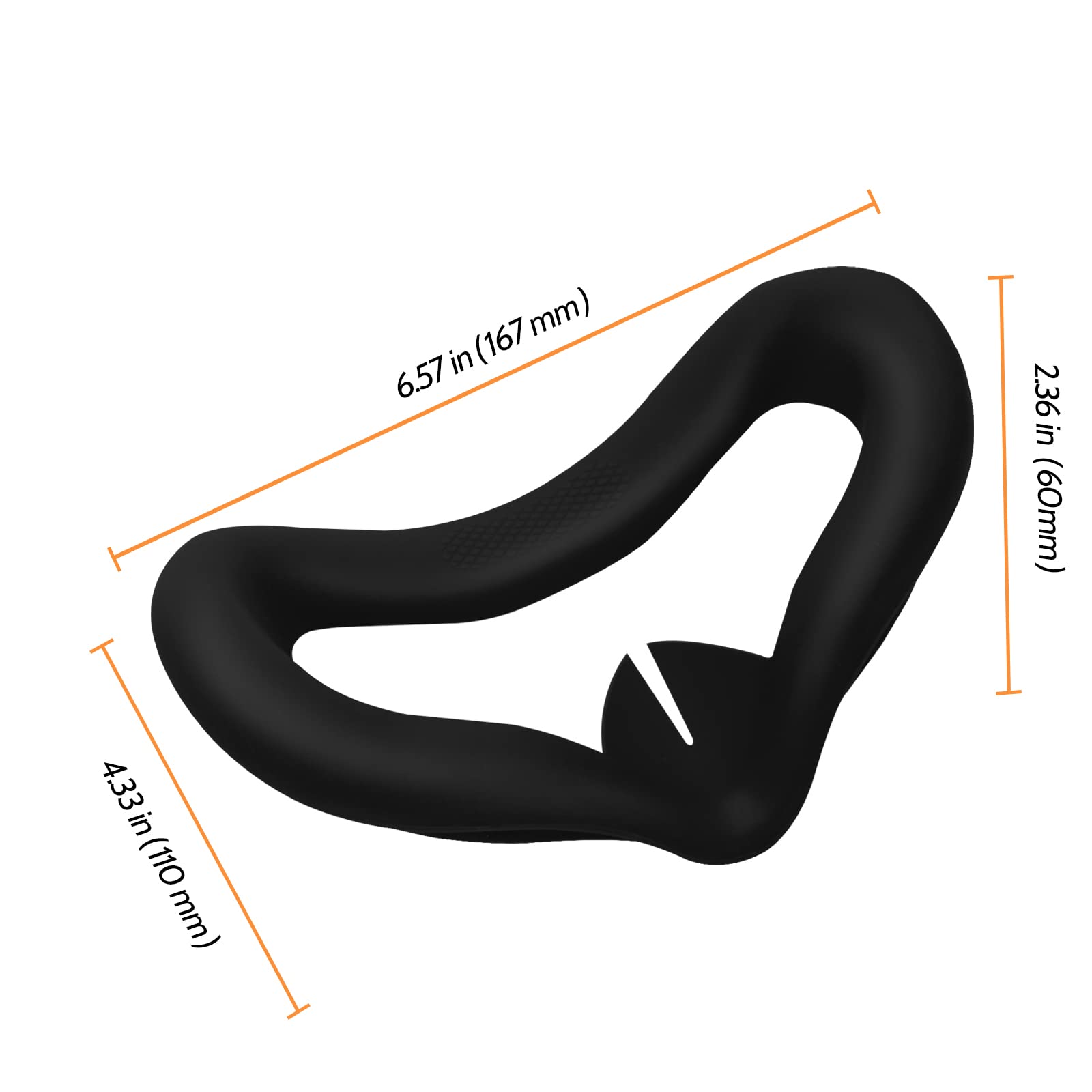 Jifeijidian VR Cover Compatible with Oculus Quest 2 Replacement Silicone Eye Face Pad Cushion Mask Sweatproof Dustproof Washable Lightproof Anti-Leakage Case for Oculus Quest 2 Accessories (Black)