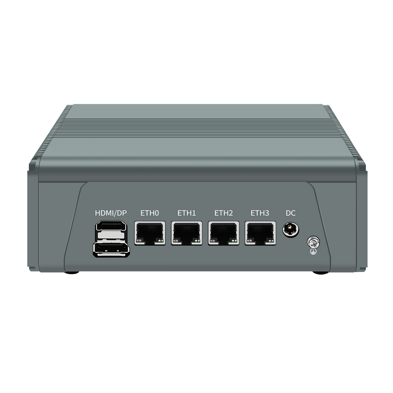 HUNSN Micro Firewall Appliance, Mini PC, VPN, Router PC, AMD Ryzen 7 5825U, RJ11a, 4 x Intel 2.5GbE I226-V LAN, Type-C, TF, HDMI, DP, Barebone, NO RAM, NO Storage, NO System