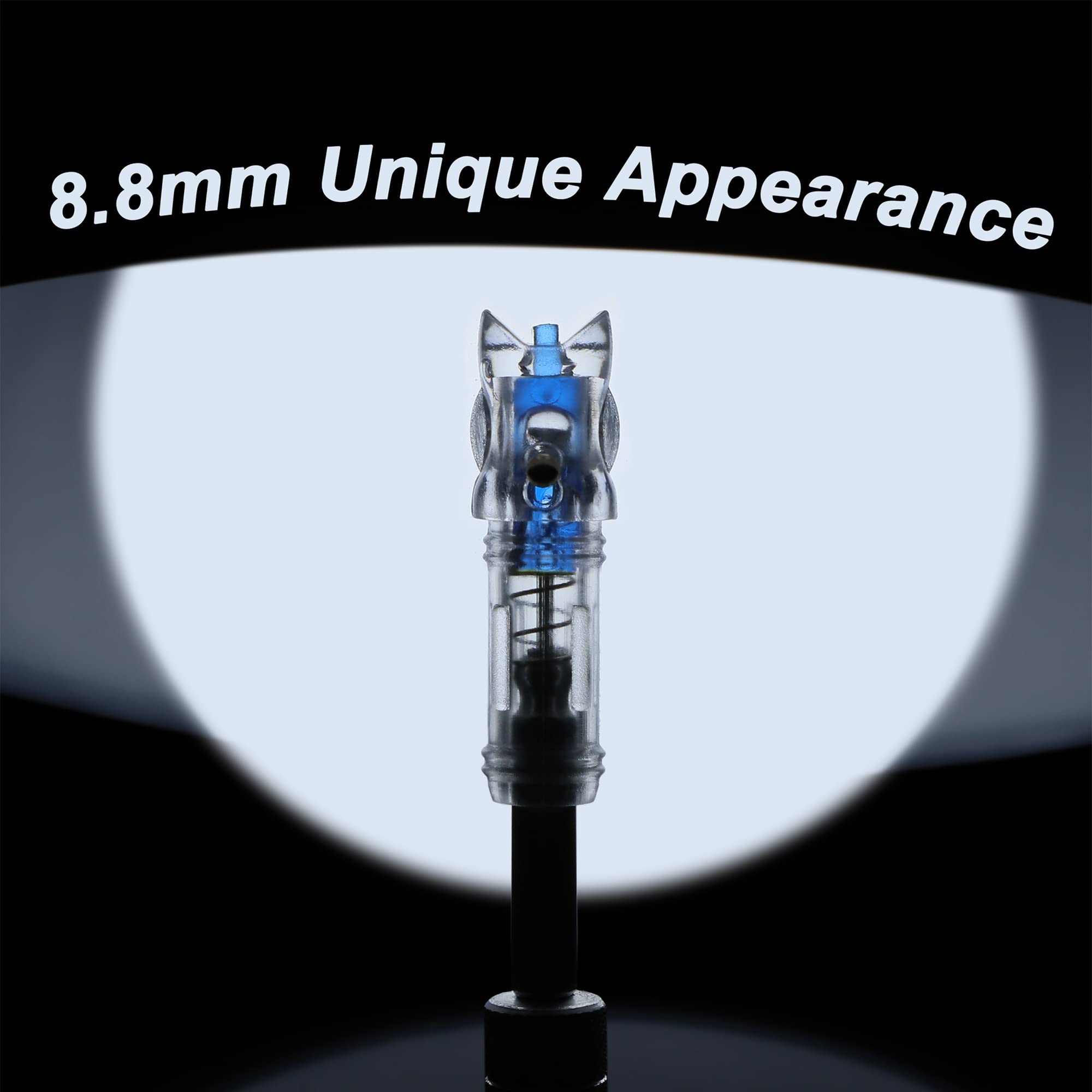 Hosolee 10PCS Lighted Nocks ID 7.62mm/.300inch Automatic Activated Crossbow Bolts Nocks for Archery Target Hunting (Solid Blue)
