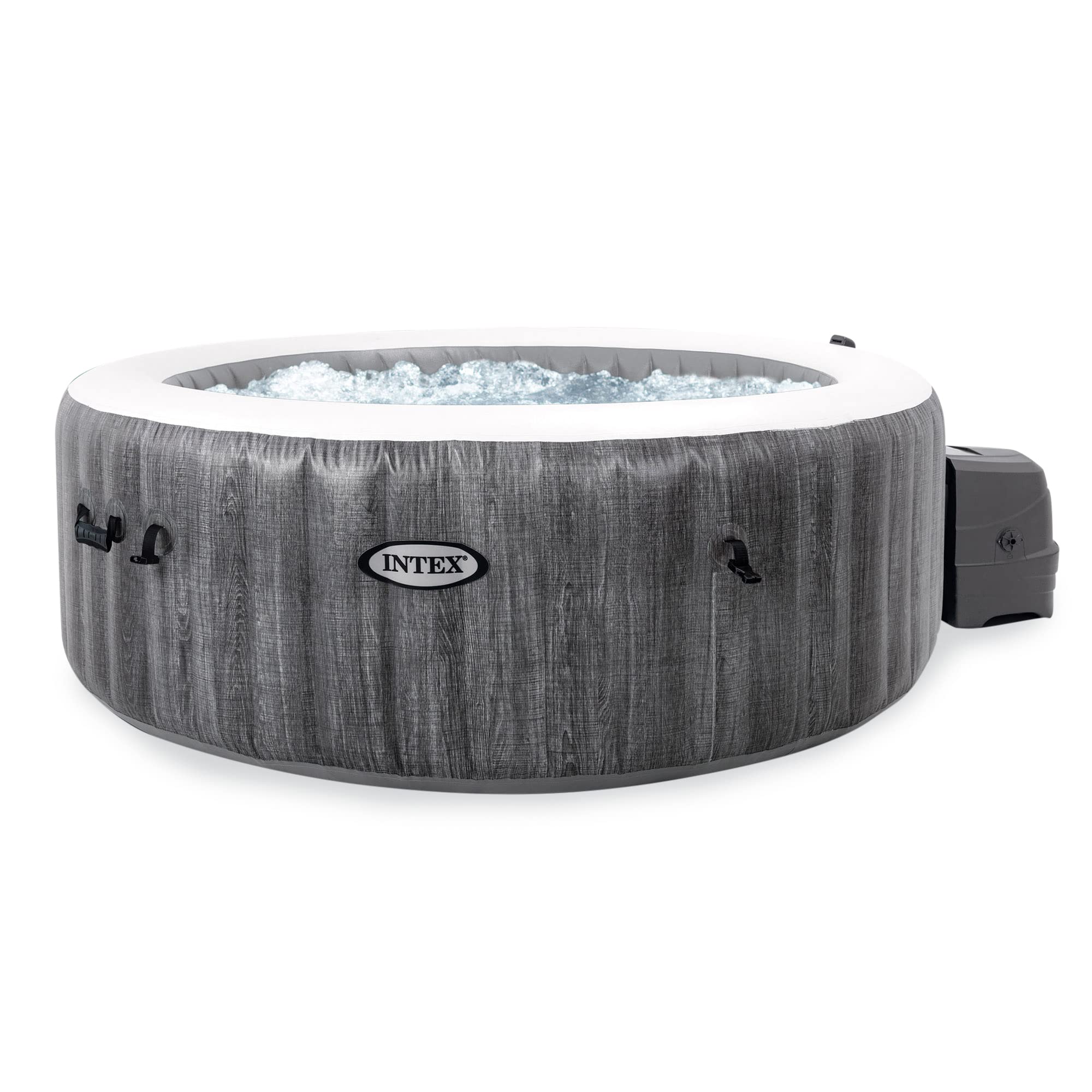 Intex PureSpa Plus Greywood Portable Inflatable Hot Tub Bubble Jet Spa with 6 Easy Set Pool Spa Filter Replacement Cartridges