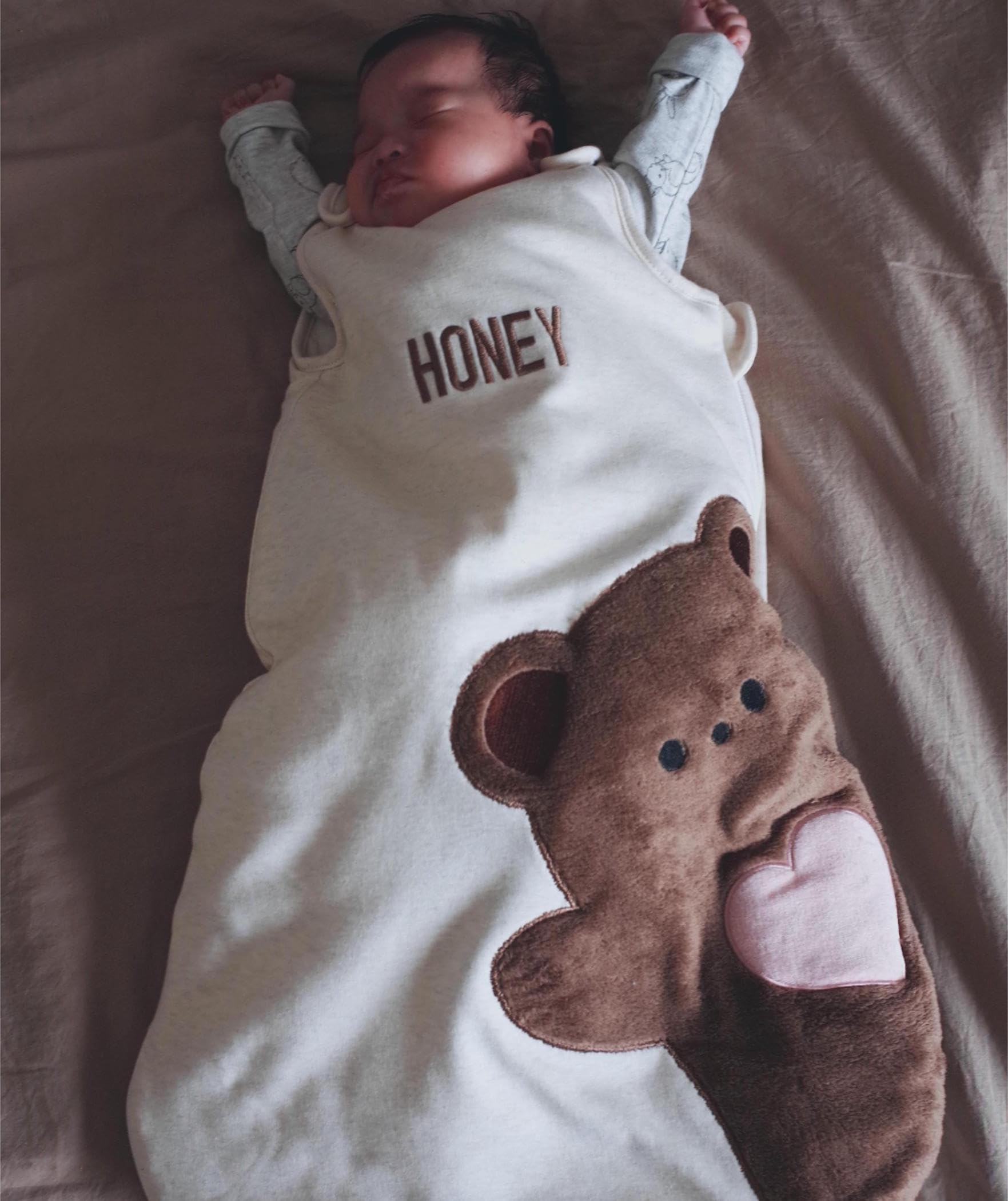 Owlivia Baby Sleep Sack, 100% Organic Cotton Toddler Sleeping Bag, TOG 2.5 Unisex Wearable Blanket For Winter (6-18 Months, Brown Bear)