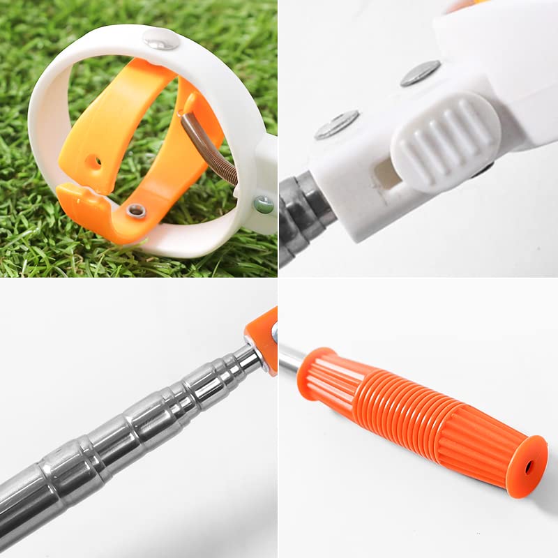 HOW TRUE Golf Ball Retriever Telescopic, Golf Ball Retriever Tool with Locking Clip, Blue