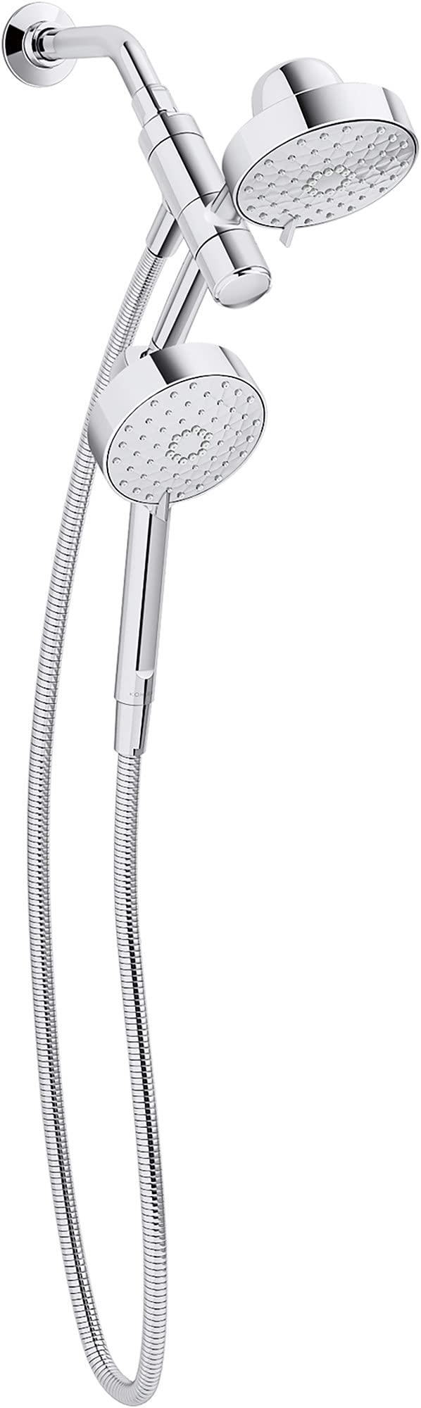 KOHLER 23218-CP Awaken 2-in-1 Multifunction Shower Combo Kit, Showerhead and Handshower Set, 2.5 GPM, Polished Chrome