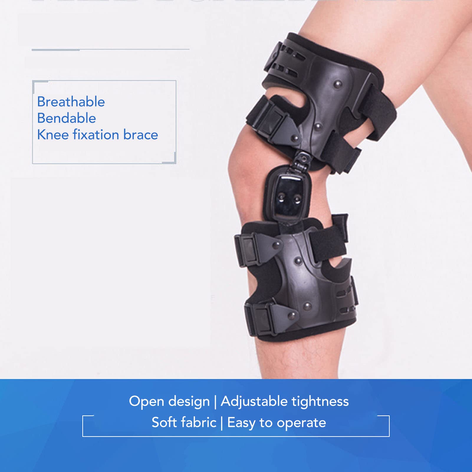 Knee Brace, Ergonomic Soft Protection Elastic Knee Support for Men Women for Meniscus Injury (Right Foot)