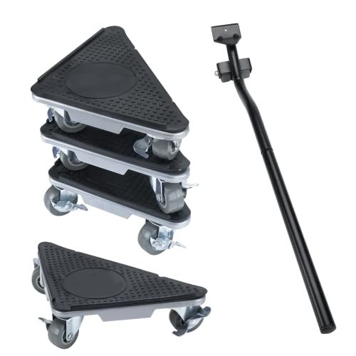 Insdawn Furniture Sliders Moving Dolly 3 Wheels Heavy Duty Furniture Movers Easy Furniture Lifter Mover Tool Set 4 Pack for Heavy Object 800LBs Load Capacity