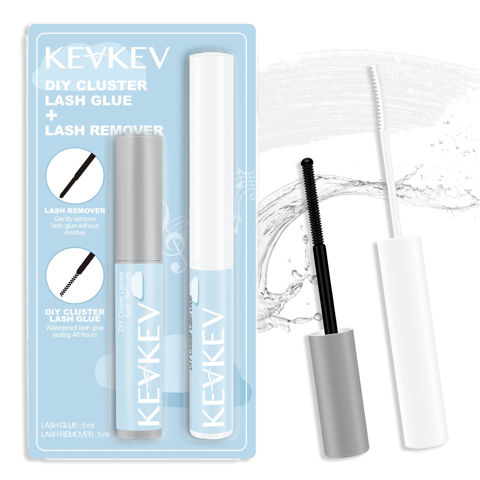 Lash Clusters 84 Pcs Cluster Lashes Eyelash Clusters Cirrus,D-8-16mix + Cluster Lash Glue and Eyelash Remover Kit for Lash Clusters 5ml Clear Lash Bond