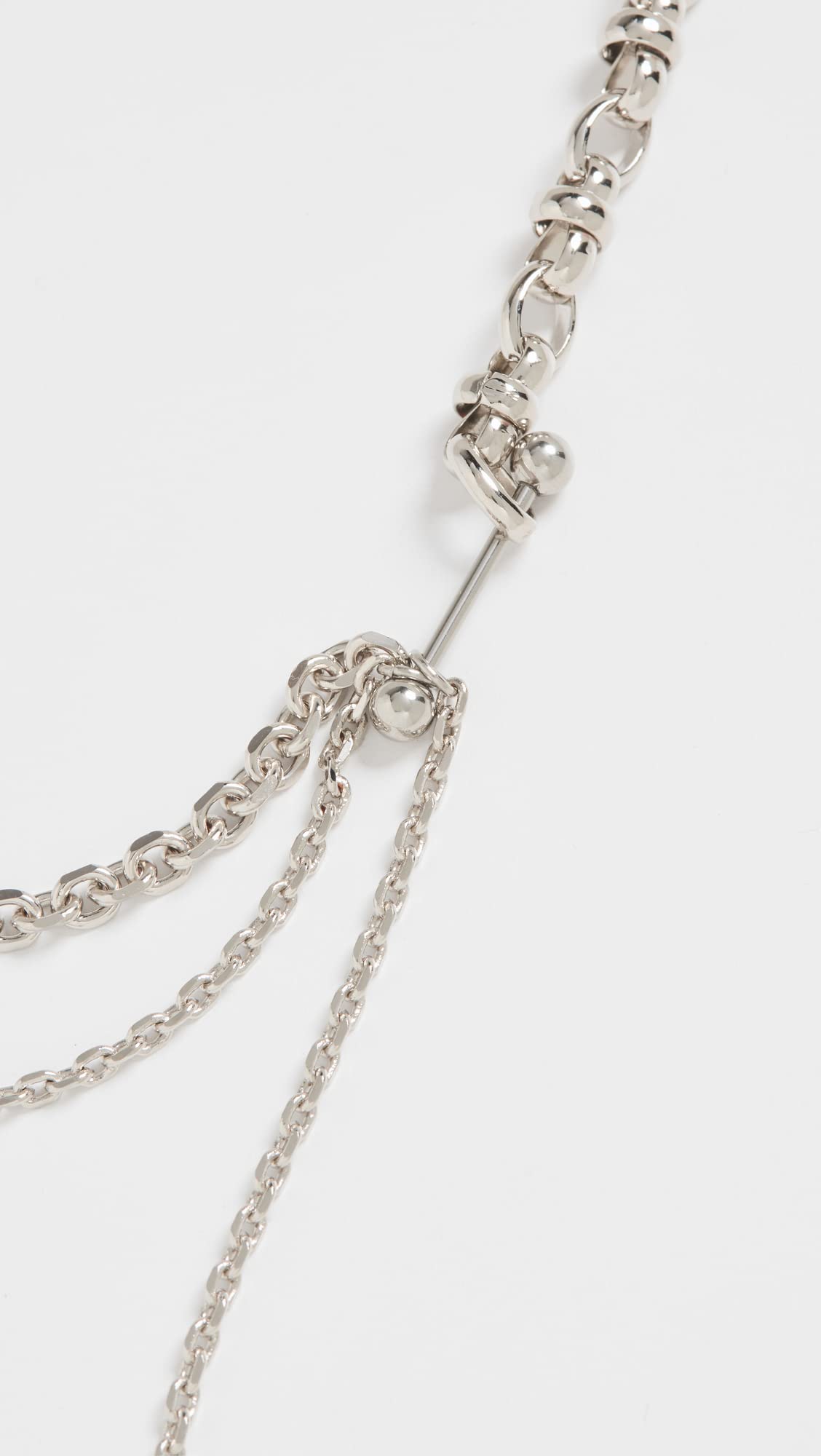 Justine Clenquet Women's Kim Necklace, Palladium, Silver, One Size