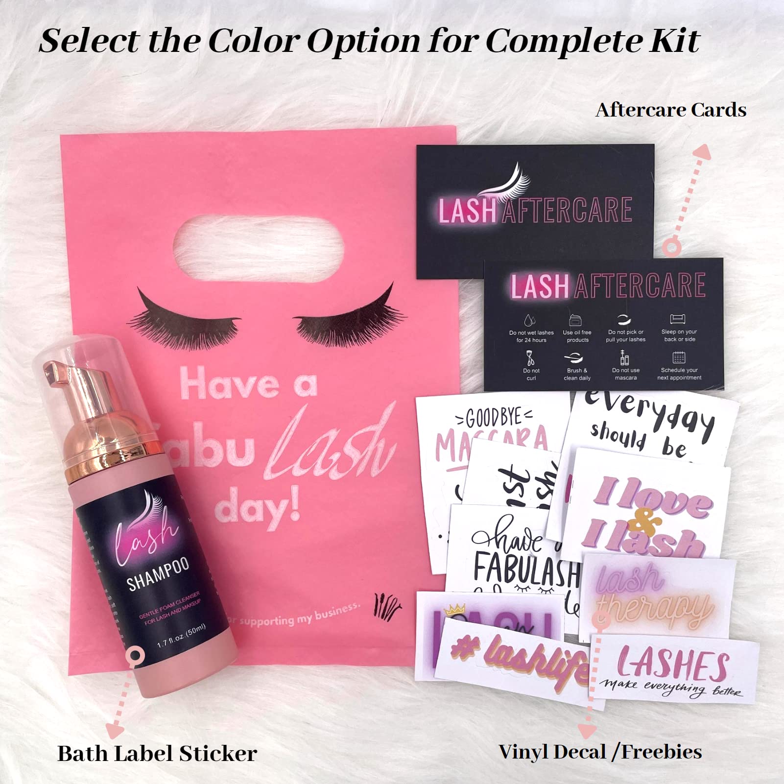 Lash Extension Aftercare Instructions Cards 100 Pack Eyelash After Care Card for Business Client Double Sided Size 3.5 x 2 inches Pink & Black (3.5 * 2 โ, Pink & Black)