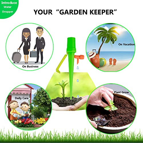 Hengyi Self Watering Spikes, Automatic Water Seepage Device, Garden Irrigation System with Adjustable Control Valve
