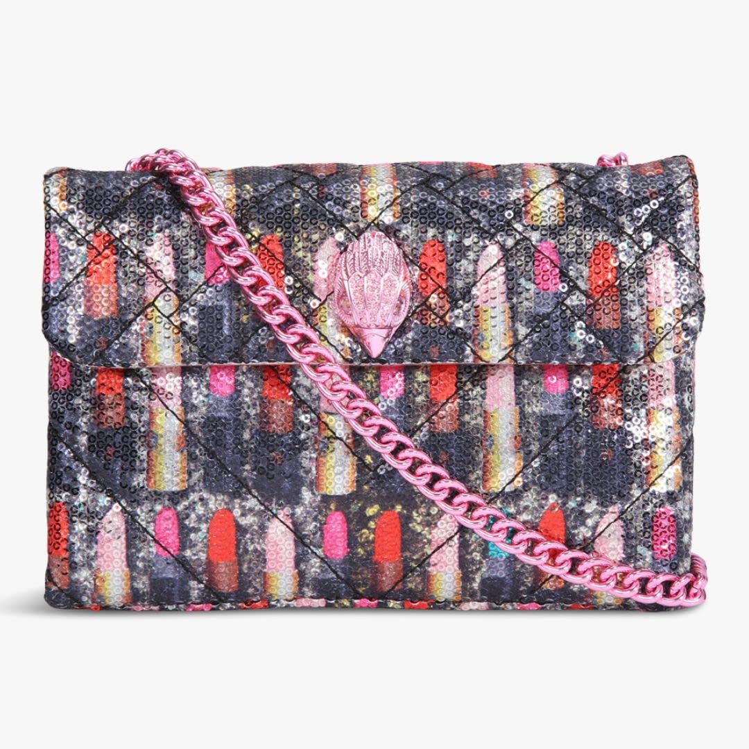 Kurt Geiger Crossbody Womens Kensington Medium Sequin Lipstick Quilted Bag
