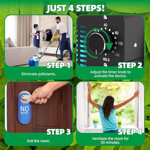 Ozone Generator 35,000mg/h, High Capacity Commercial/Industrial Ozone Generator Machine, Perfect for Home, Car, Smoke, Pet Odors, and Basement