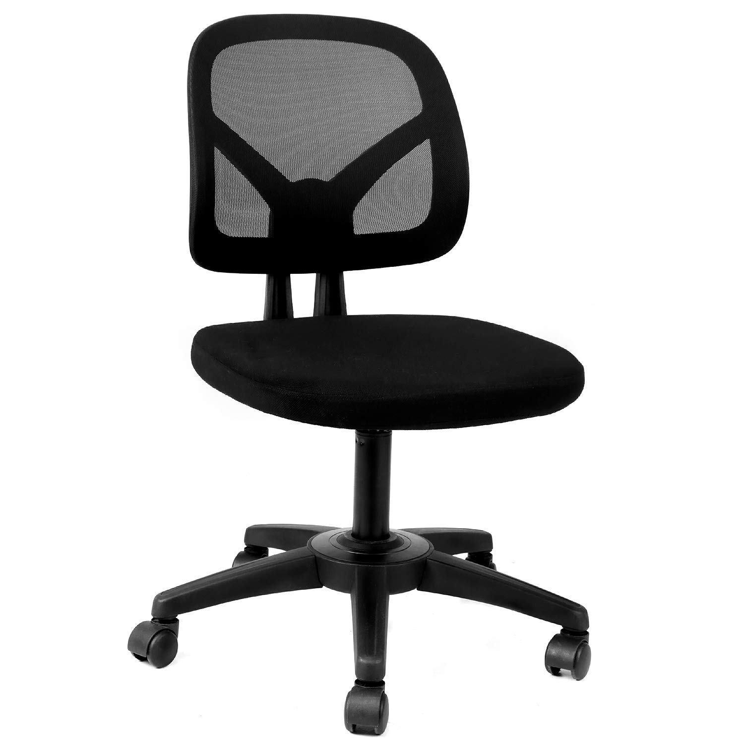 Hbada Home Office Desk Chair with Flip Up Arm, Breathable Mesh Back Lumbar Support Task Chair, Ergonomic Office Chair with Adjustable Height & PU Wheels, Swivel Computer Desk Chair, Black