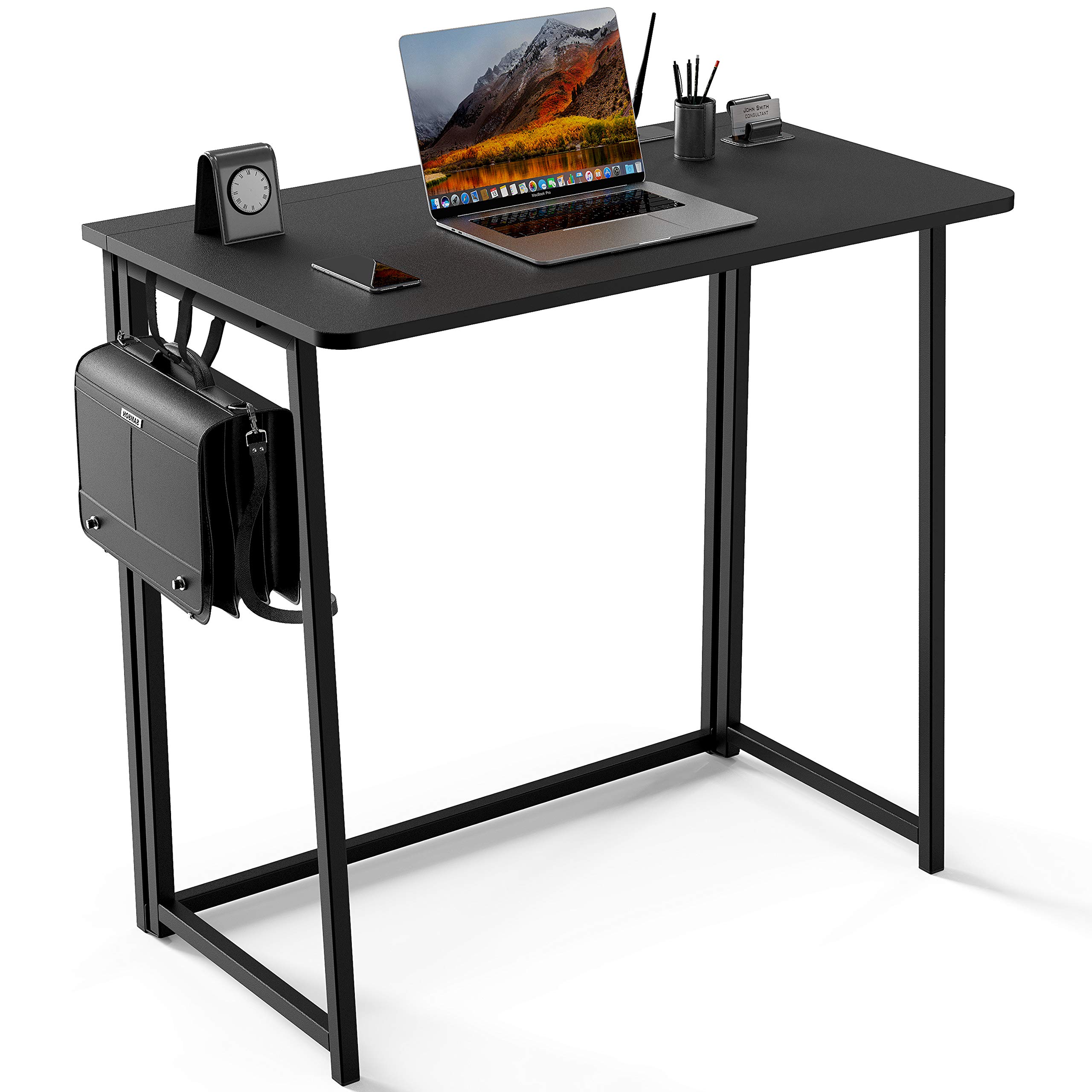 HC-RET 39.37" Foldable Home Office Desk Folding Desk No-Assembly Small Computer Desk.