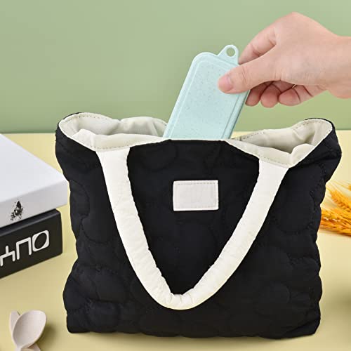 JIABEIUS 4 Sets Collapsible Reusable Utensils Set with Case, Wheat Straw Portable Utensils Include Spoon Knife Forks Chopsticks for Adult Travel Picnic Camping Or Birthday Use