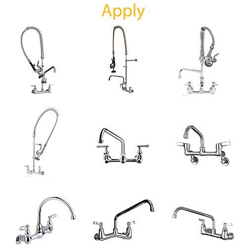 KWODE Commercial Wall Mount Faucet Installation Kit, Wall Mount Kitchen Faucet Mount Kit Backsplash Mount Set for Stainless Steel Commercial Kitchen Prep & Utility Sink