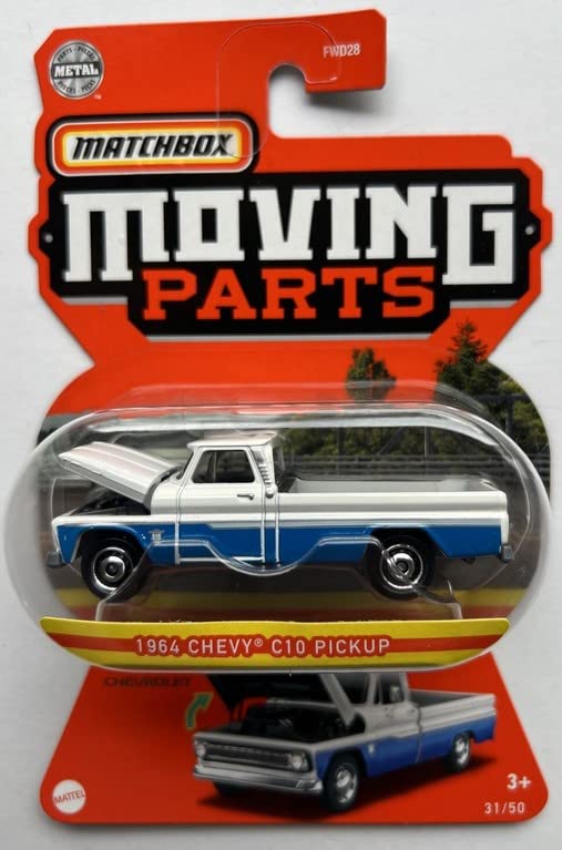 Matchbox Moving Parts 1964 Chevy C10 Pickup 31/50 (White/Blue)