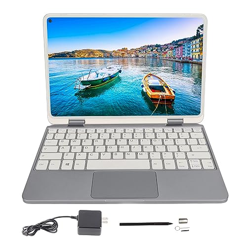 HEEPDD 2 in 1 Laptop, 8+1TB Memory 100-240V Resolution 2560x1600 Efficient Laptop, Office Touch Pen (8+1TB US Plug)