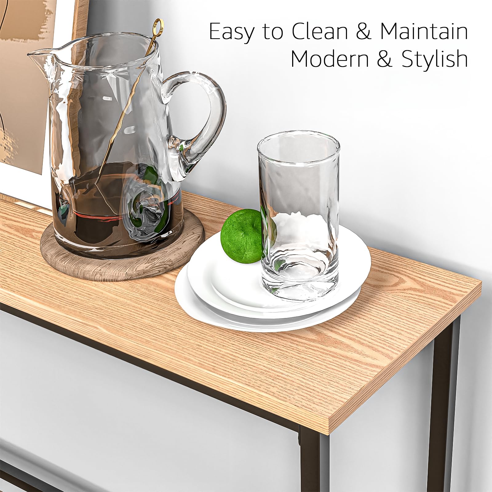 Our Modern Space 41" Entryway Table | Traditional Narrow Console Table or Thin Sofa Table | Narrow Display Table for Hallway, Bedroom, Foyer, Living Room