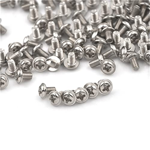 Kigauru Screw 100Pcs M3 Screw M3X5 5mm PC Case Hard Drive Precision 6/32" Hex Screws for Computer Floppy DVD ROM Motherboard 7mm