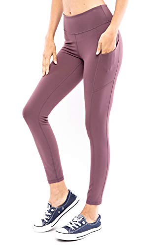 Hype Up Women's High Waisted Buttery Soft Full Length Activewear Leggings with Side Pockets (S-3X)