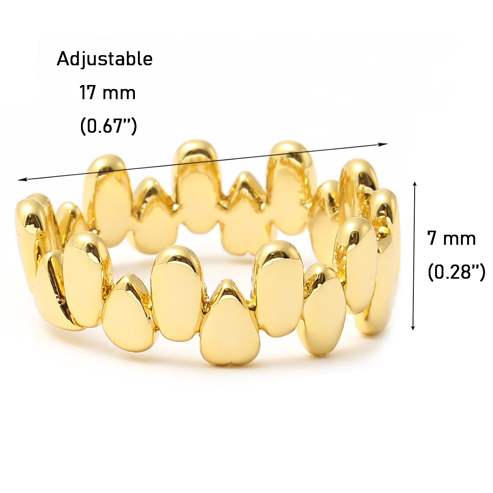Itcoery Women's Irregular Simple Ring Many Ellipse Knuckle Thumb Stackable Gold Adjustable Finger Jewelry