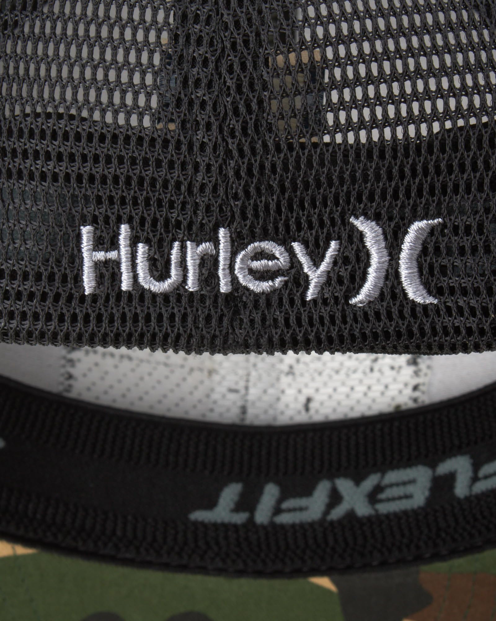 Hurley Men's Hat - Icon Flag Mesh Stretch Fitted Trucker Cap, Size Large-X-Large, Navy