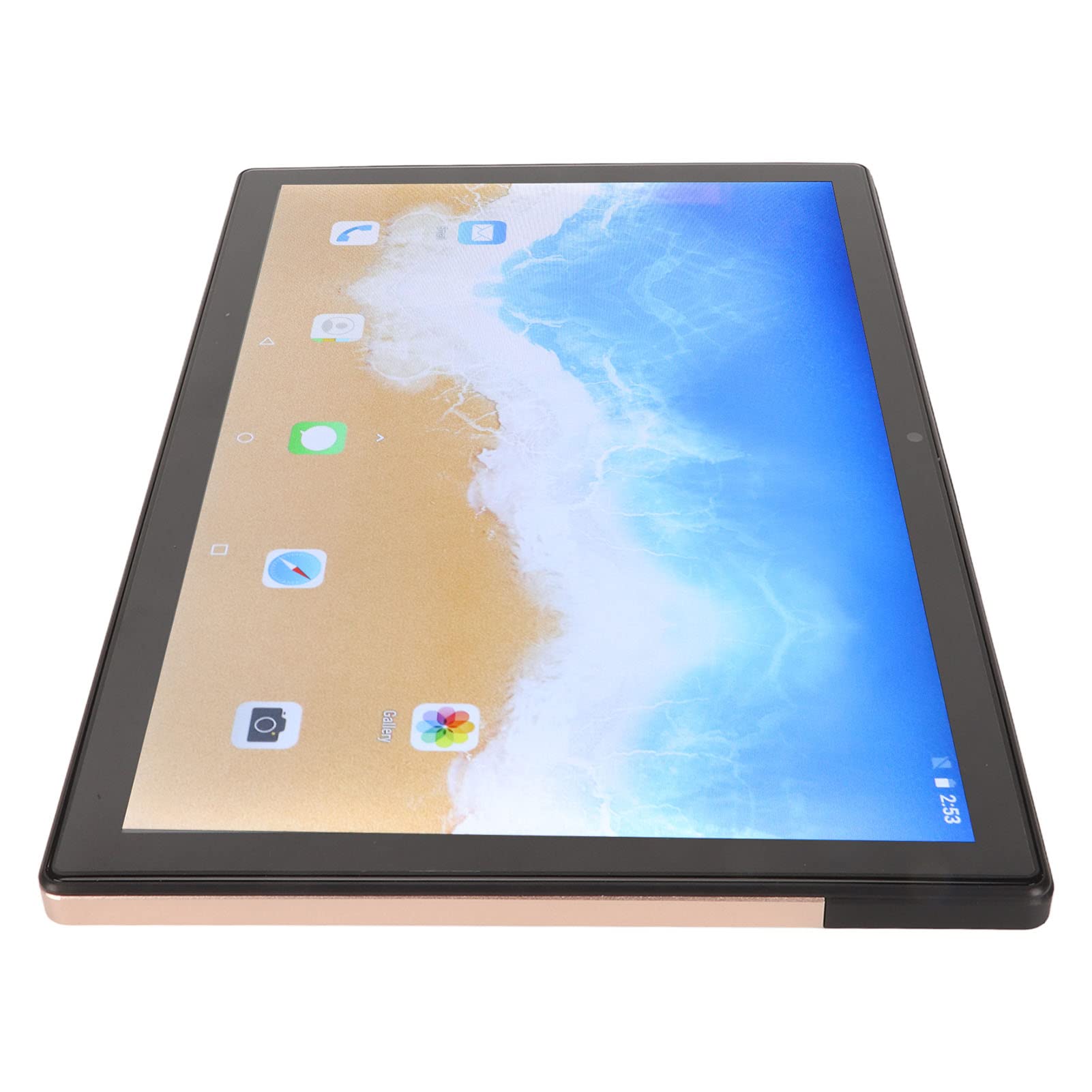 HD Tablet, IPS Screen 8GB RAM 256GB ROM 10 Inch Tablet Dual SIM Dual Standby Gold 100-240V 8 Core CPU for Kids for Android 12 for Learning (US Plug)