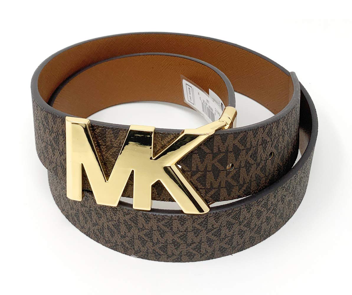 Michael Kors Signature Logo Reversible Belt - Brown (Medium)