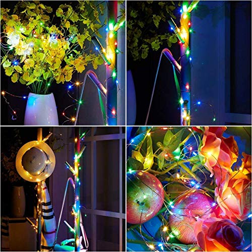 HGKFJH Solar Outdoor Indoor 50LED Copper Wire String Outdoor Home Waterproof lamp String with Landscape Garden Lighting