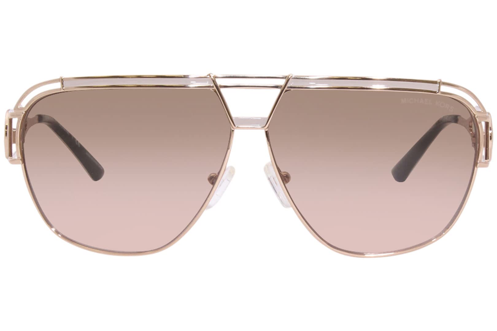 Michael Kors Woman Sunglasses Rose Gold Frame, Brown Pink Gradient Lenses, 61MM