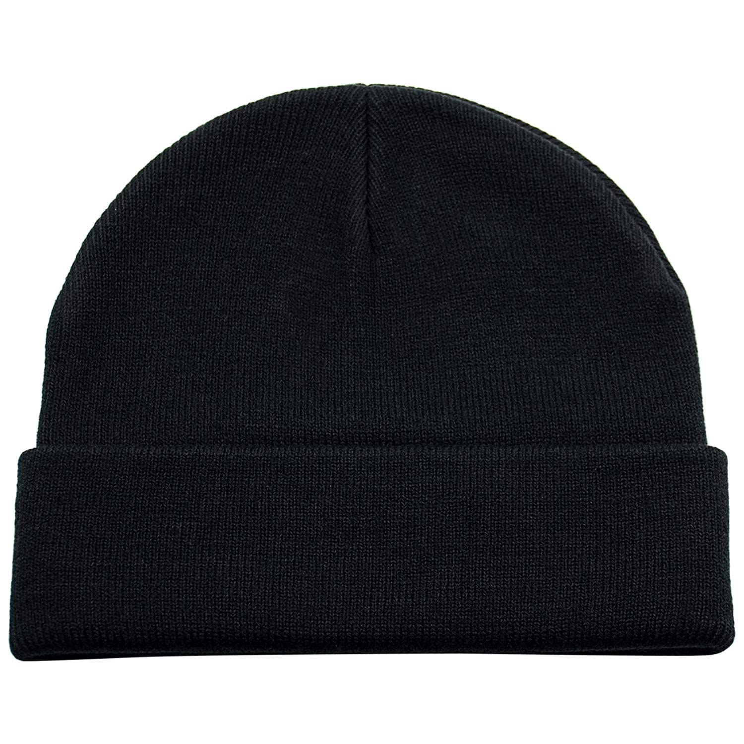HSYBBX Knit Winter Beanie Hat,Unisex Cozy Reversible Warm Beanie Caps (Golf Beanie-Black)