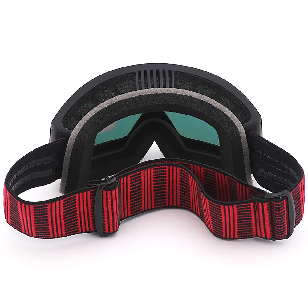IMEISH Ski Goggles for Men Women Anti Fog UV Protection Snow Goggles (Red)