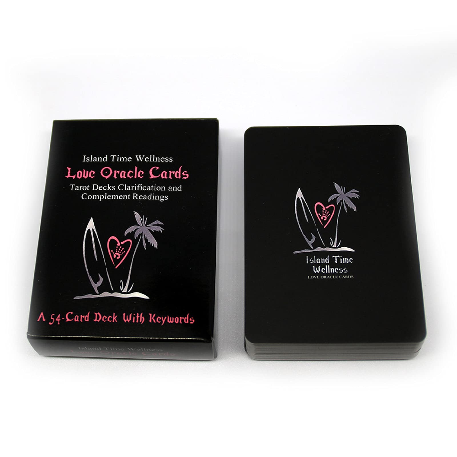 Island Love Oracle Card Health Time Tarot Card Beam Black Full English Version,Fortune Telling Game Divination Tools ,Tarot Cards for Beginners with Velvet Tarot Bag