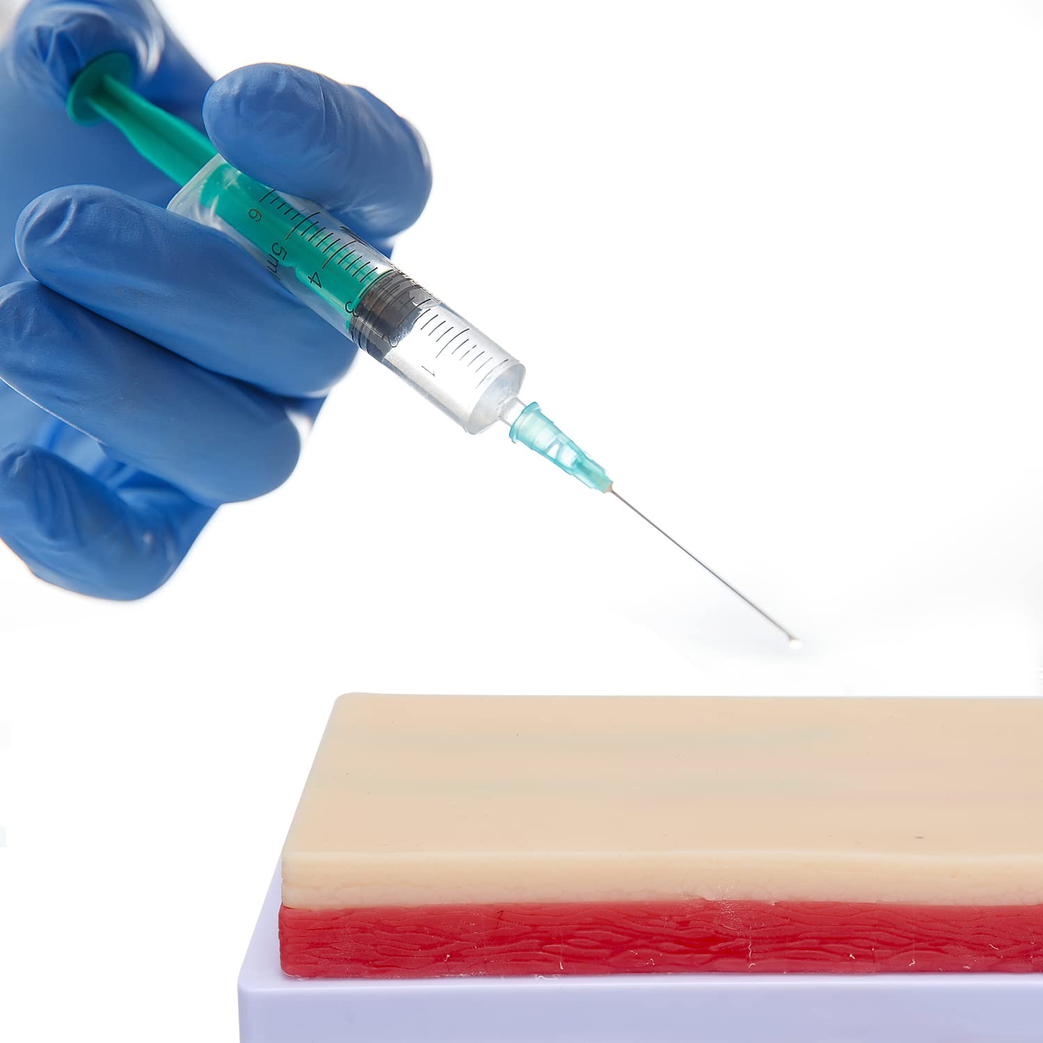 MIIRR IV Injectable Training Pad Model, Embedded with 4 Veins and 3 Skin Layers, Reusable for Medical Student Nurse Practice